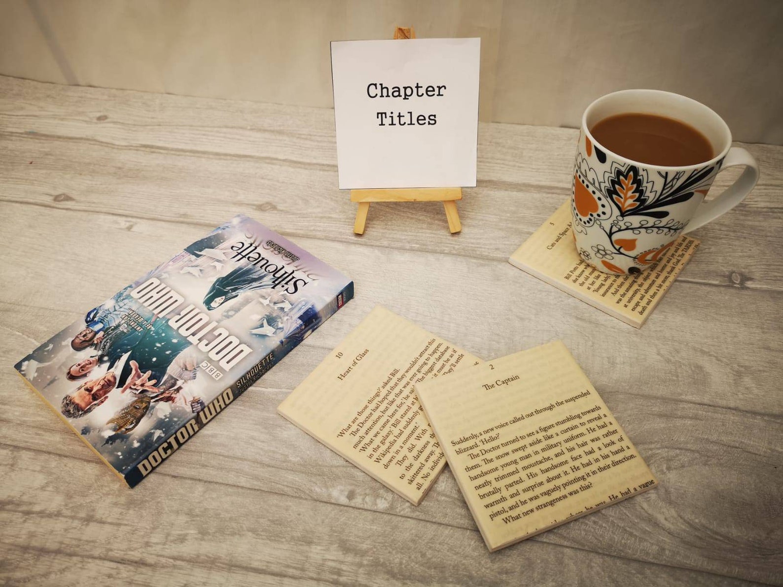 Doctor Who Book Page Tile Coasters Dr Who Fandom Coaster Gift | Etsy