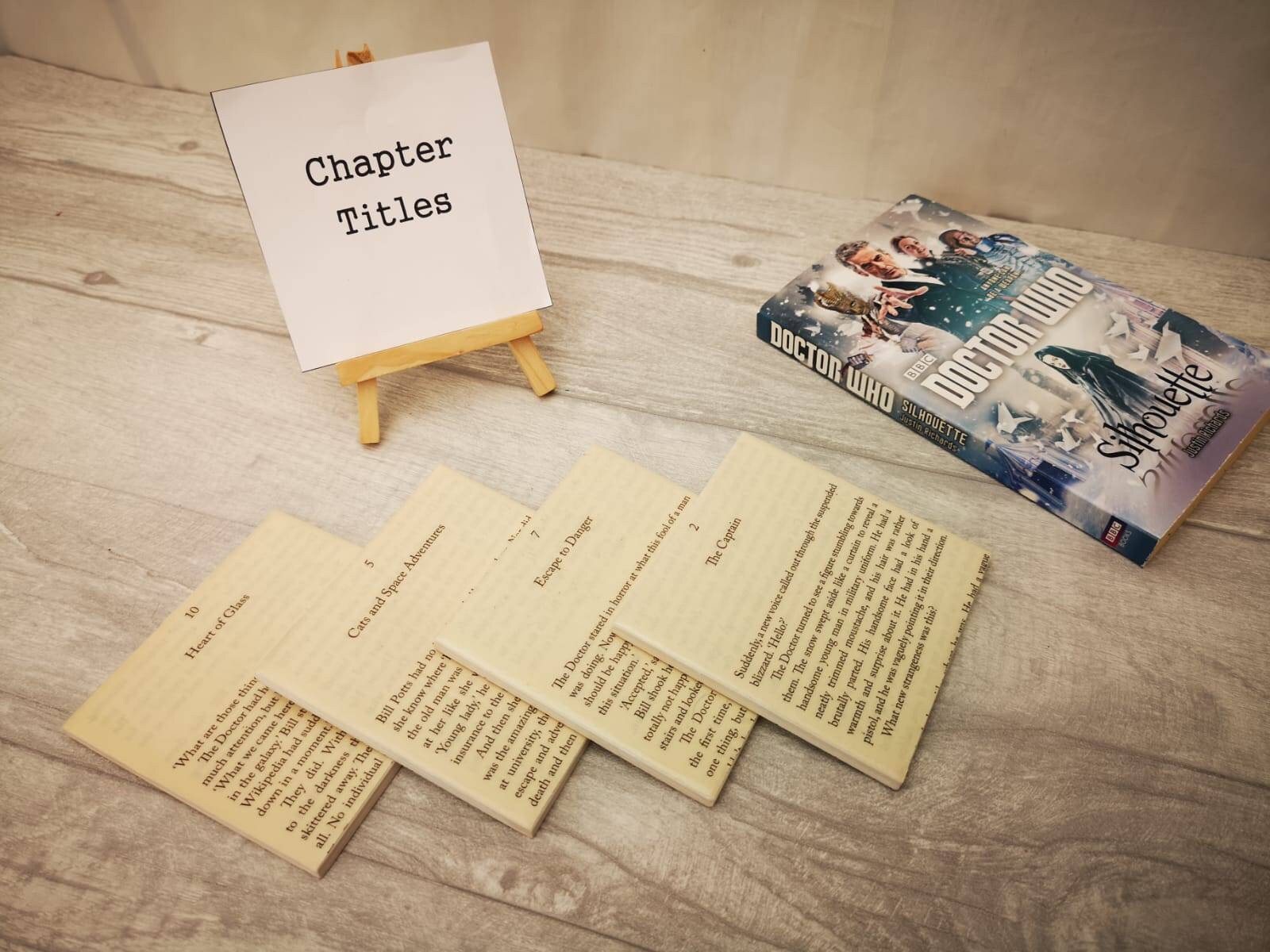 Doctor Who Book Page Tile Coasters Dr Who Fandom Coaster Gift | Etsy