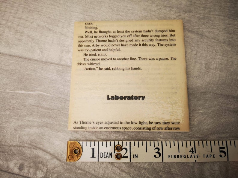 Jurassic Park Book Page Tile Coasters Unique Housewarming - Etsy