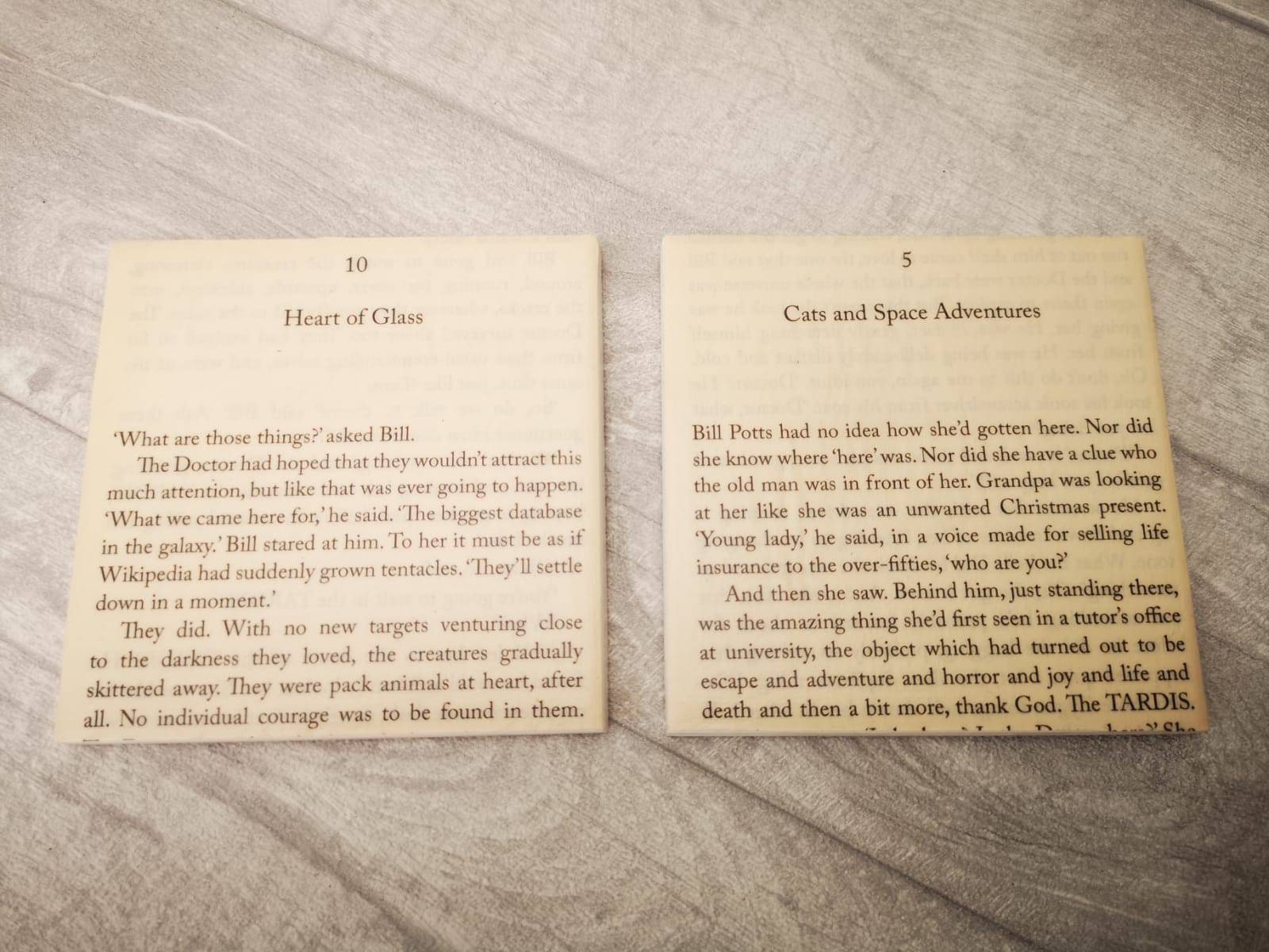 Doctor Who Book Page Tile Coasters Dr Who Fandom Coaster Gift | Etsy