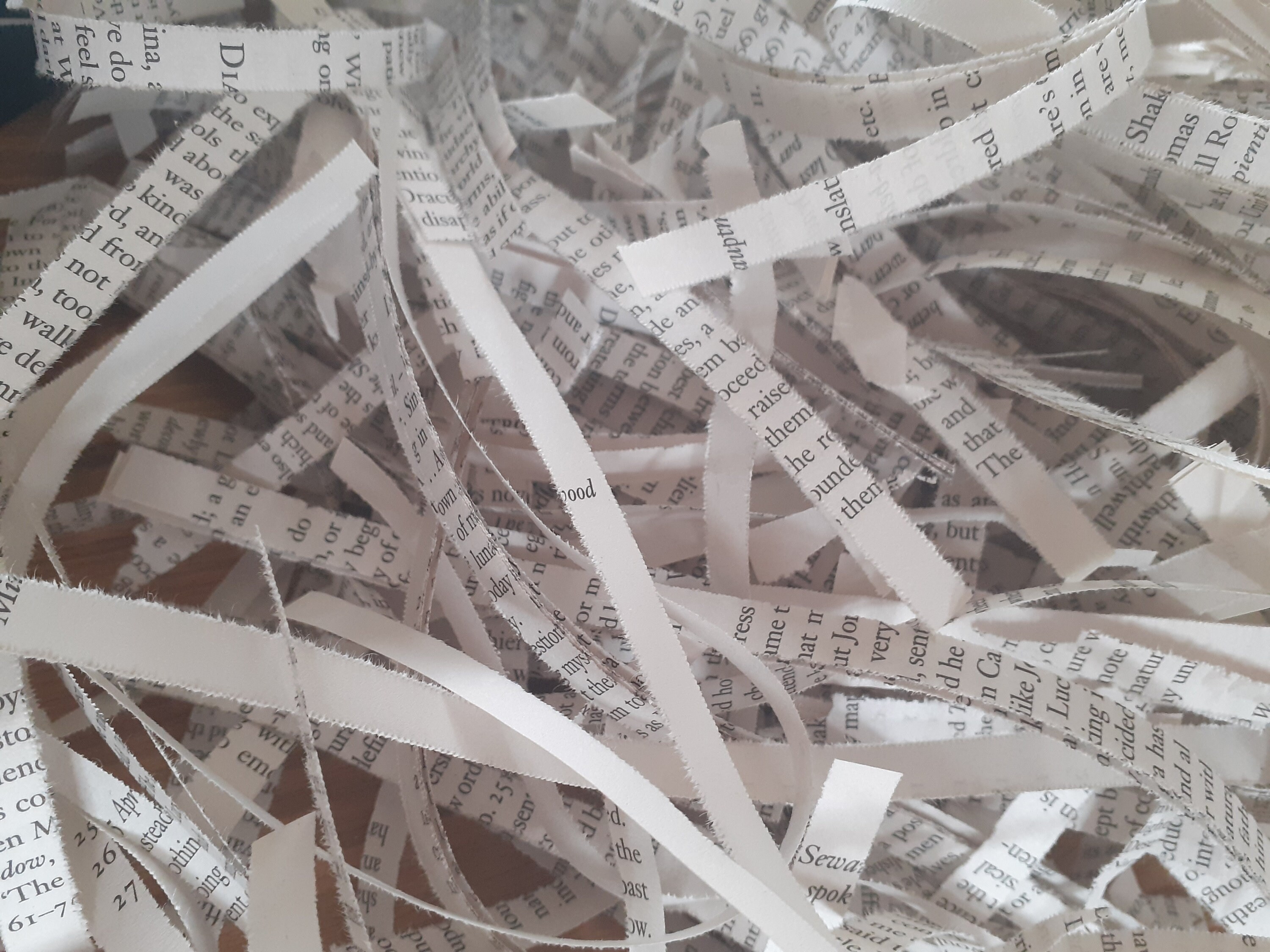 Shredded Recycled Book Page Packaging Strips - Etsy Canada