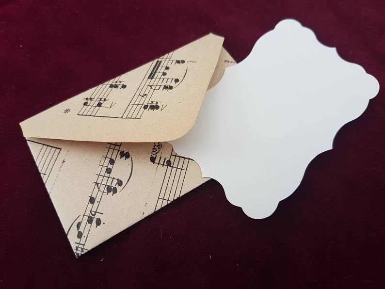 Sheet Music Mini Envelopes Seed Envelopes Hymnal Wedding | Etsy