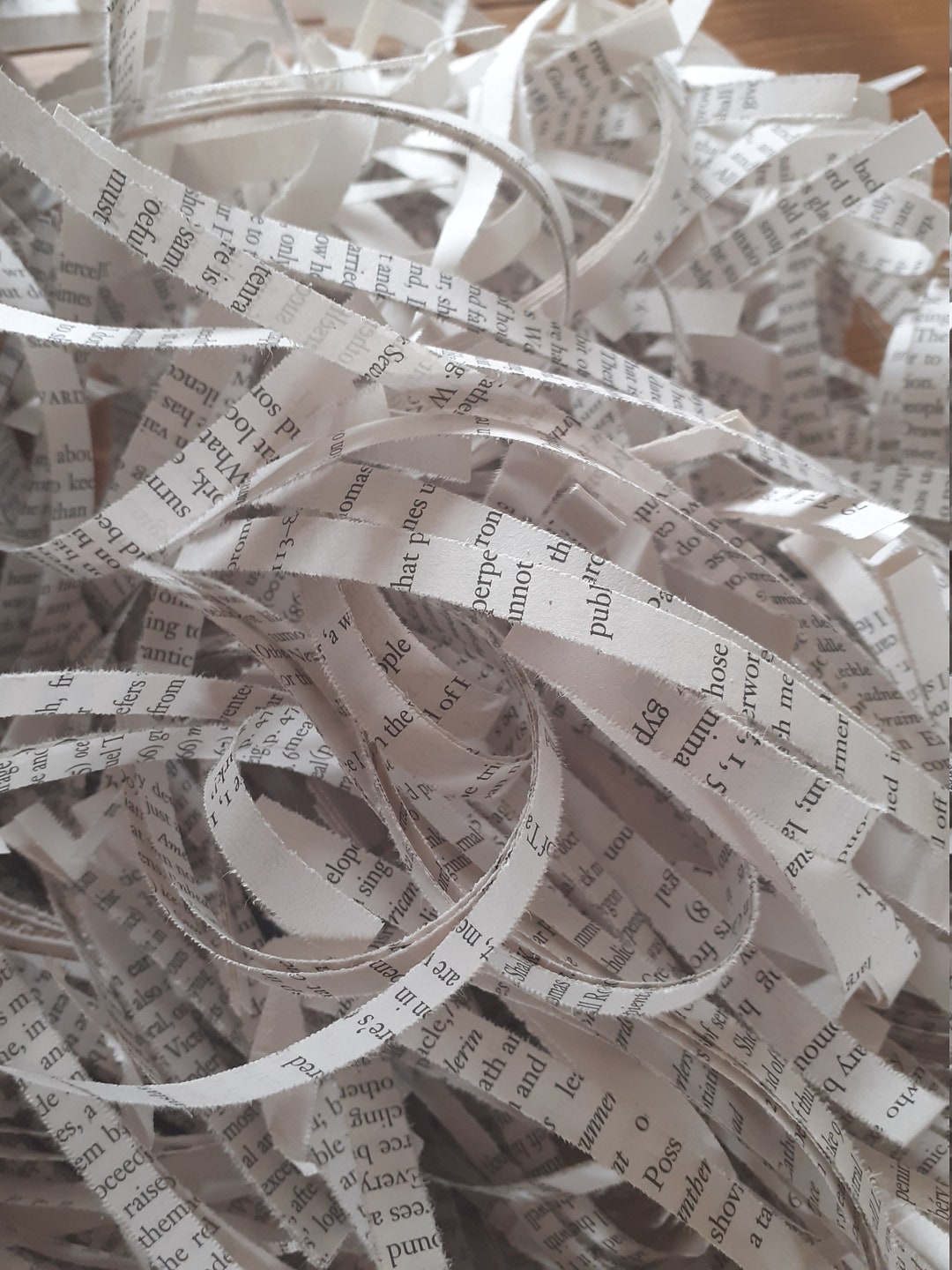 Shredded Recycled Book Page Packaging Strips - Etsy