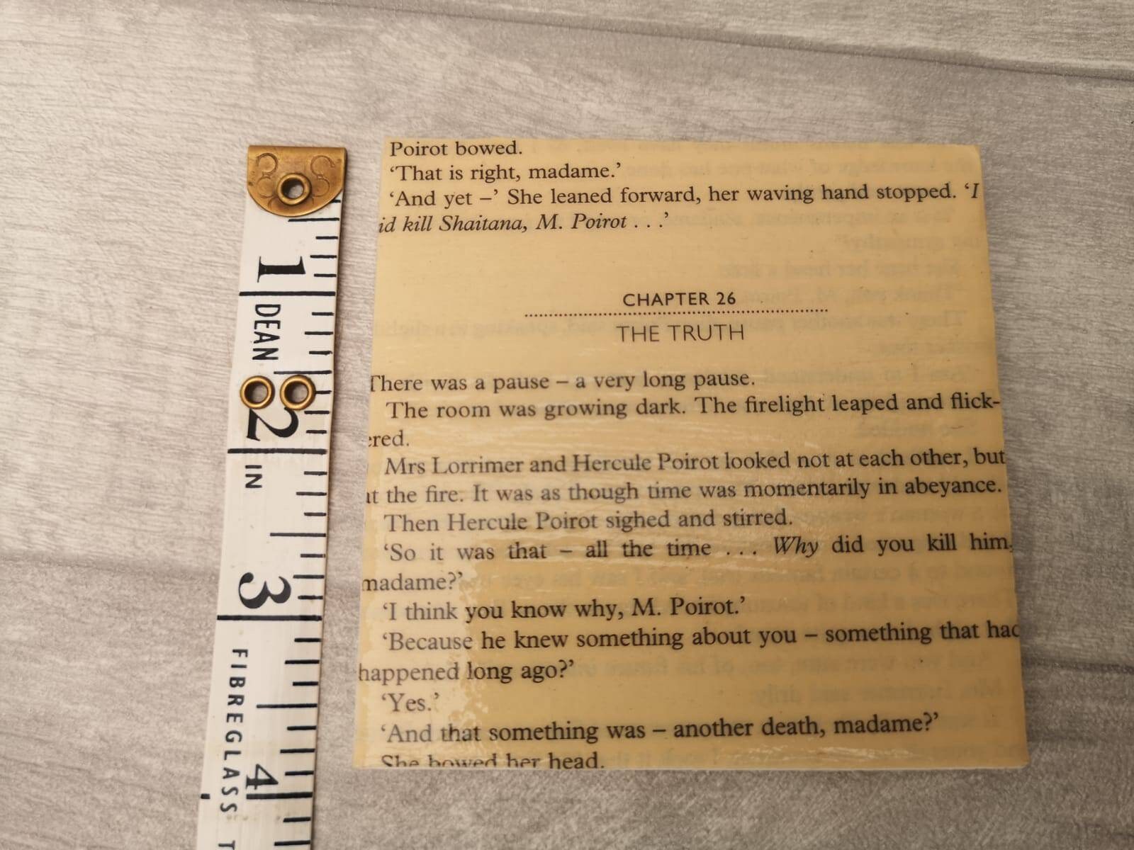 Agatha Christie Book Page Tile Coasters, Murder Mystery Literature ...