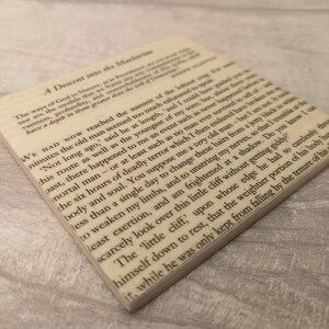 Edgar Allan Poe Book Page Tile Coasters, Gothic Horror Literature ...