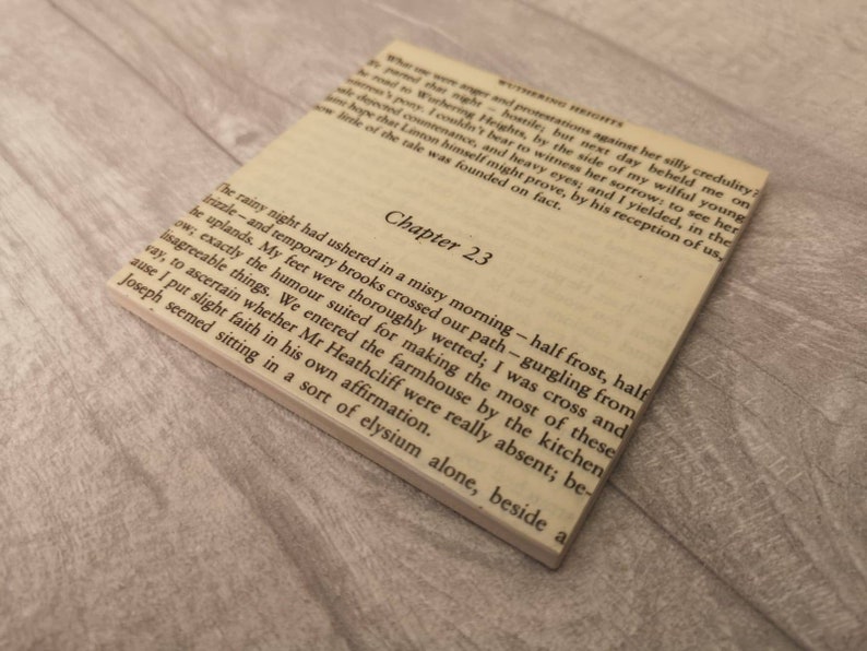 Wuthering Heights Book Page Tile Coasters Romantic Yorkshire - Etsy