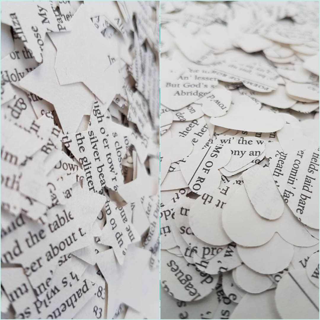 Robert Burns Page Wedding Table Confetti Decoration Hearts and Stars ...