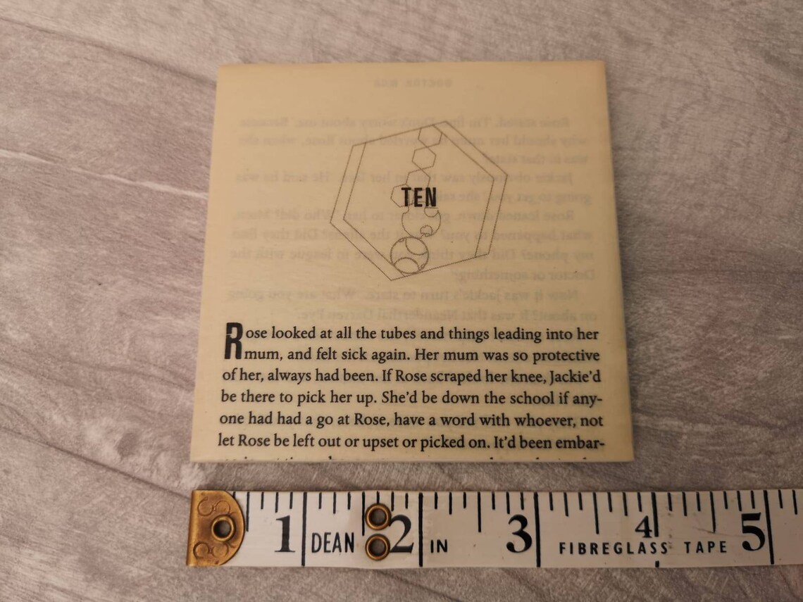 Doctor Who Book Page Tile Coasters Dr Who Fandom Coaster Gift | Etsy