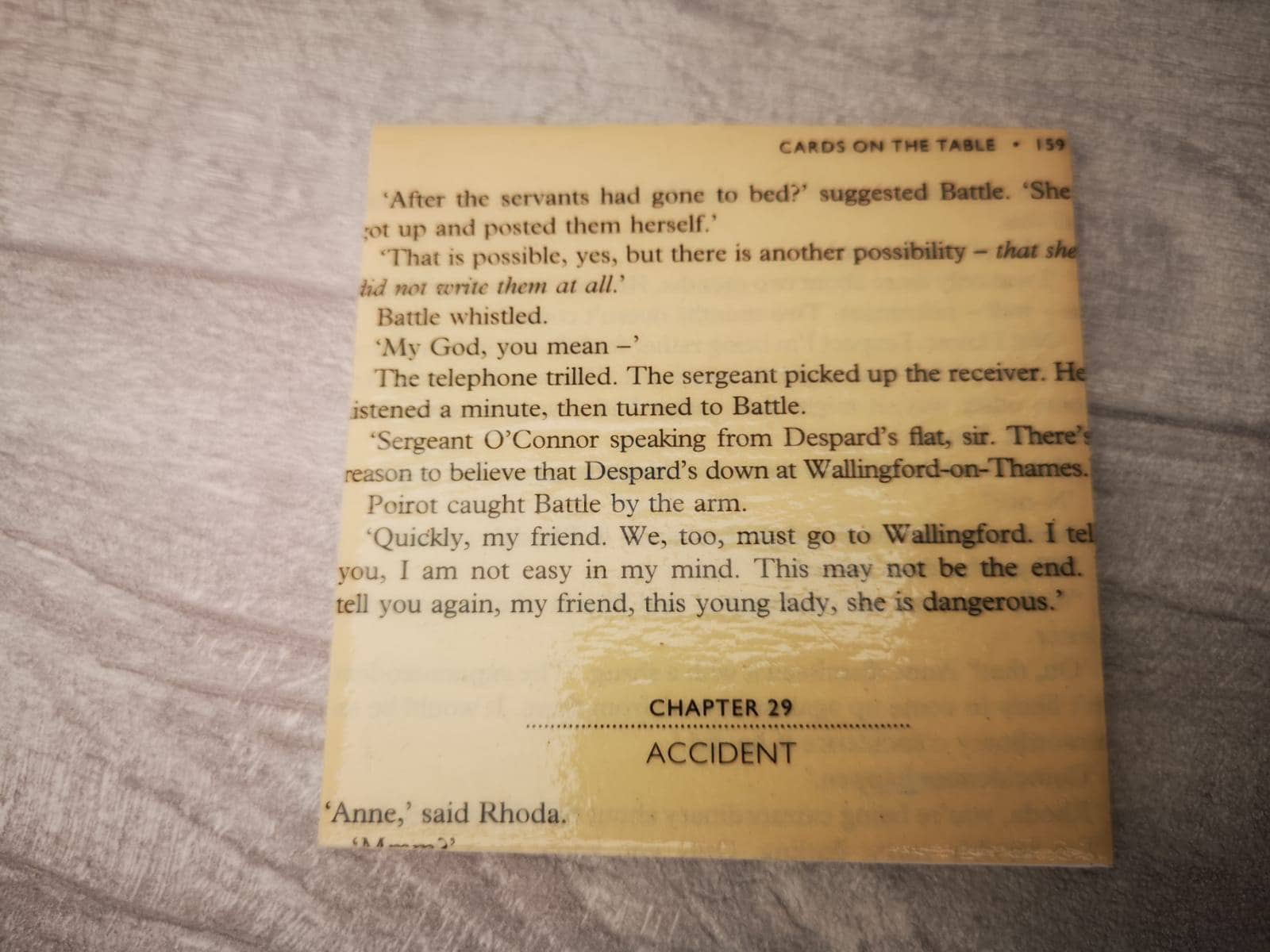 Agatha Christie Book Page Tile Coasters, Murder Mystery Literature ...