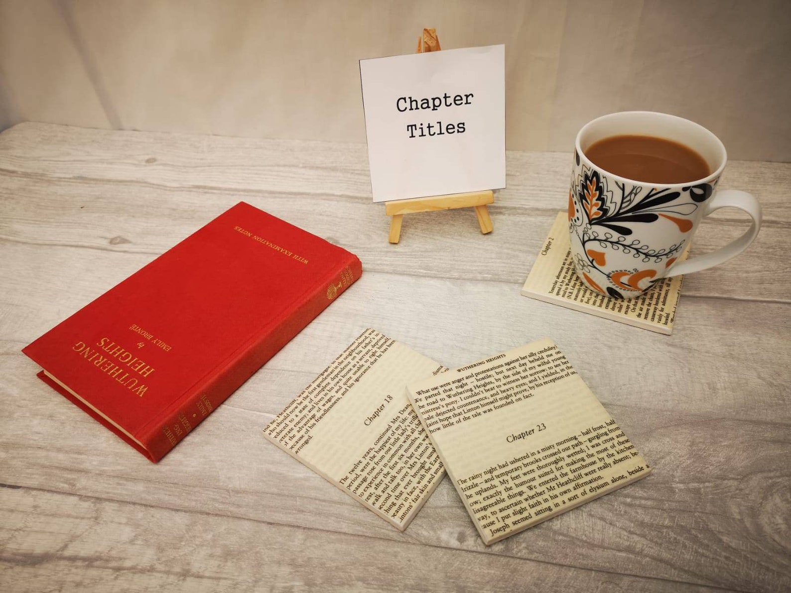 Wuthering Heights Book Page Tile Coasters Romantic Yorkshire | Etsy