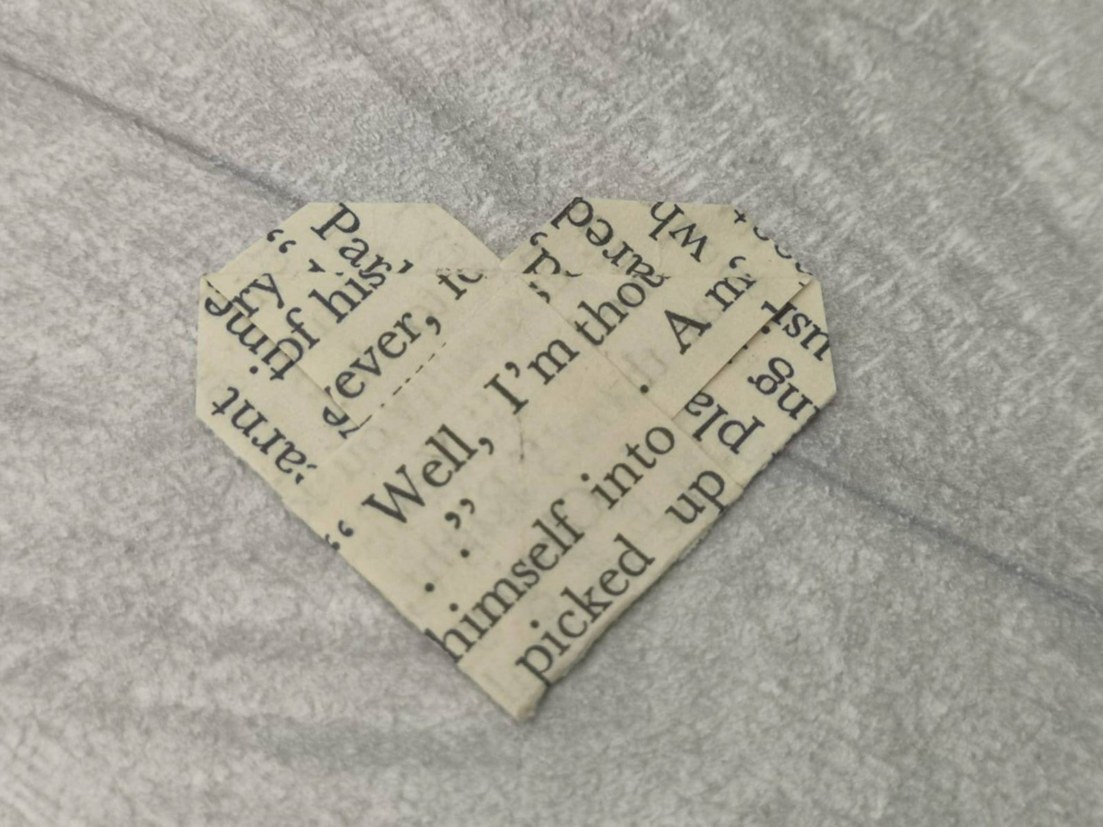 Robbie Burns Book Page Origami Heart Handfolded Decorations, Scottish ...