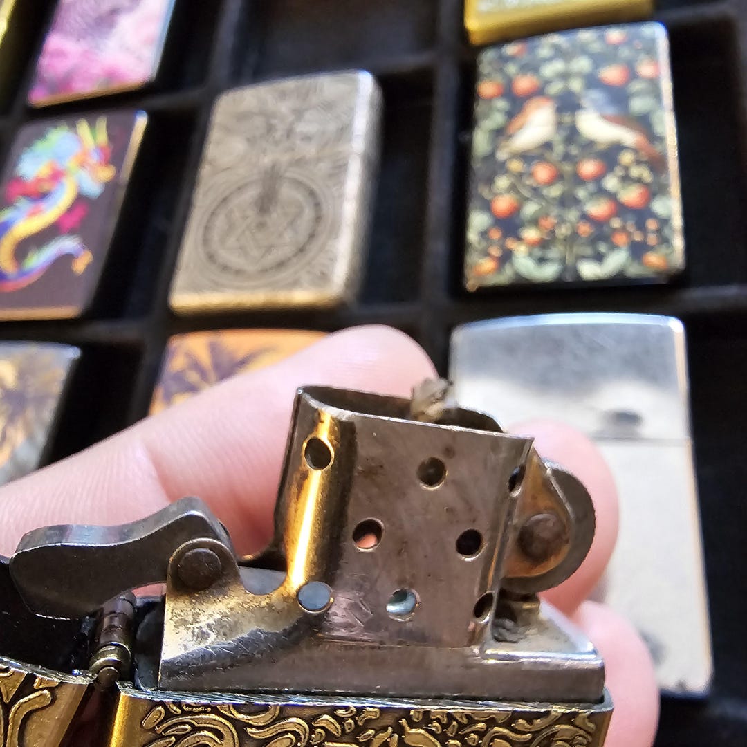 Refurbished / Repaired Zippo Style Petrol Lighter / Kerosene Lighter ...