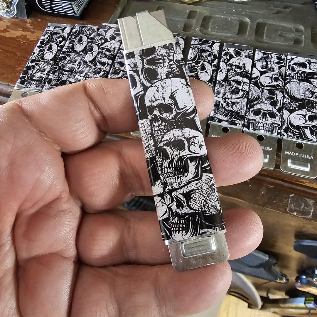 Memento Mori Goth Girl Skulls, Skulls and Roses Ox Knife Pop Knife ...