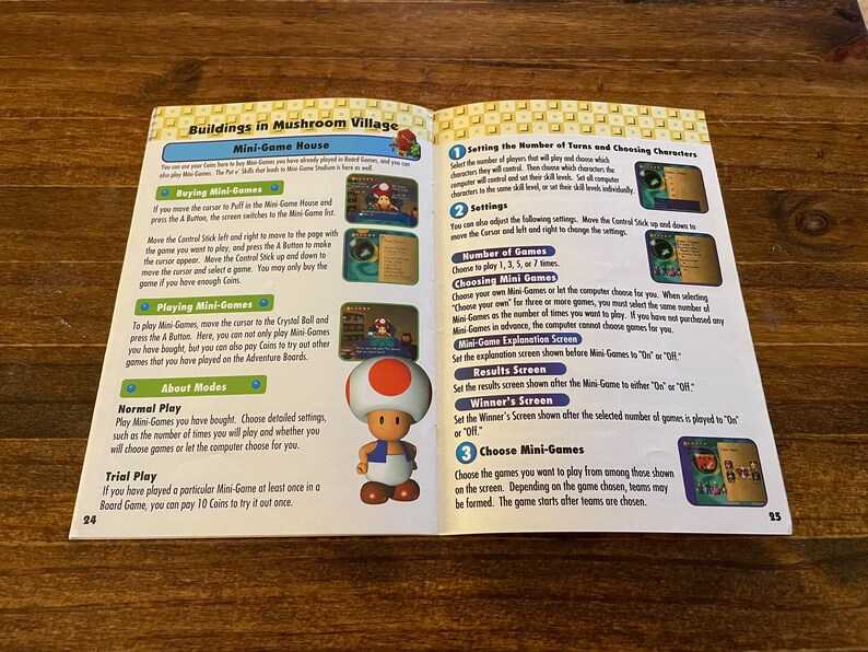 Original N64 Mario Party Instruction Booklet Manual - Etsy