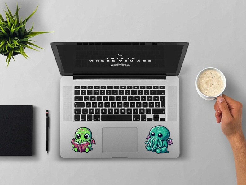 Cute Cthulhu SVG PNG PDF Bundle for Stickers, Baby Kraken Cthulhu ...