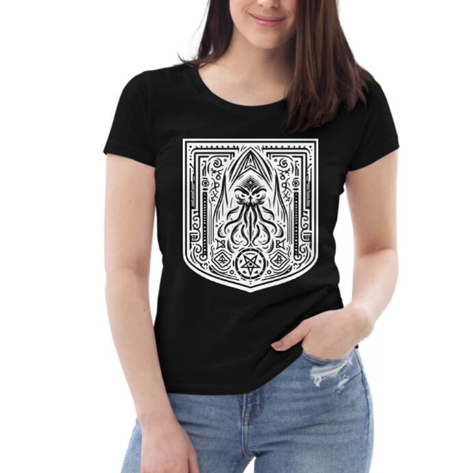 Kraken Cthulhu Emblem SVG PNG, Cthulhu Vector, Cthulhu Outline, Cthulhu ...