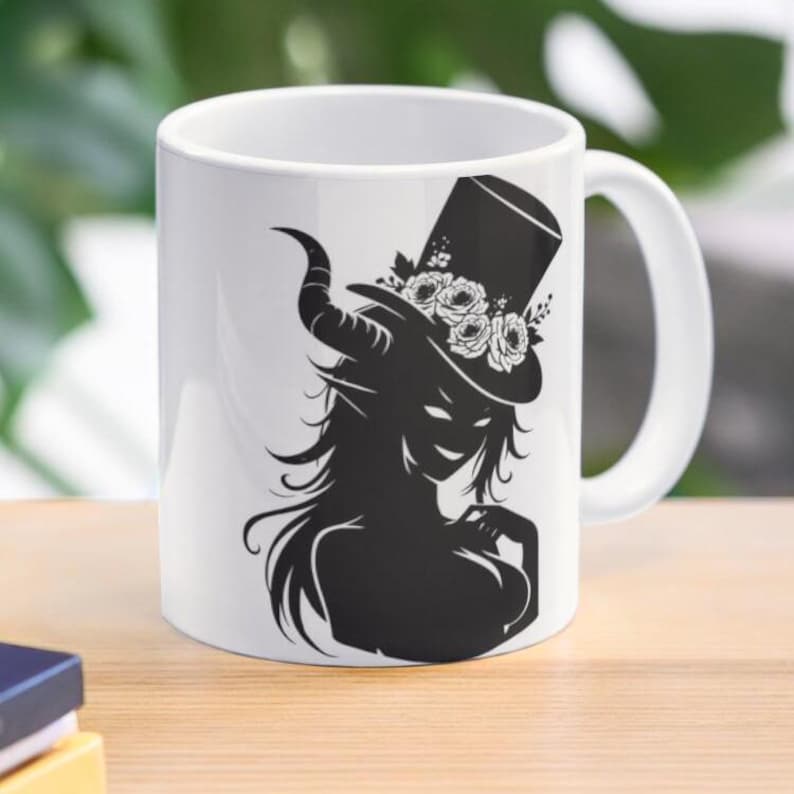 Demon Girl Stencil SVG PNG BUNDLE Files. Succubus Sticker. Digital ...