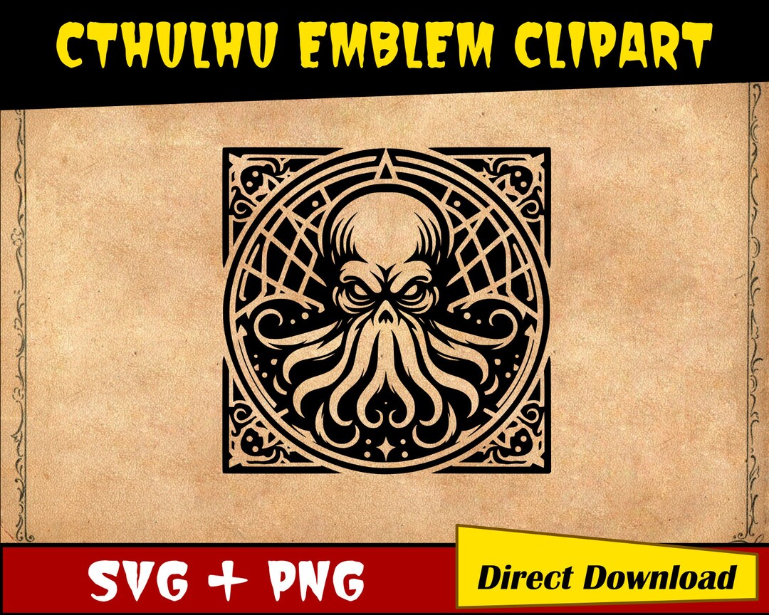 SVG PNG Kraken Cthulhu Mythos Symbol Emblem. JRPG. Role Playing Games ...