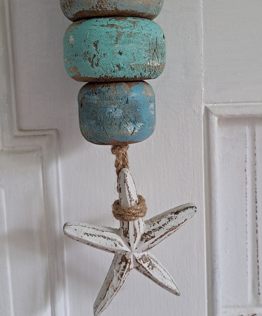 Star Fish,garland,nautical Decor,coastal,lightweight Wood,seaglass ...