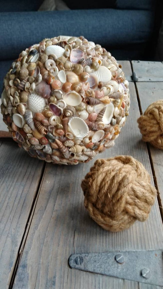 Nautical Decorshell Balldecorative Ballseashell Ballbeach - Etsy