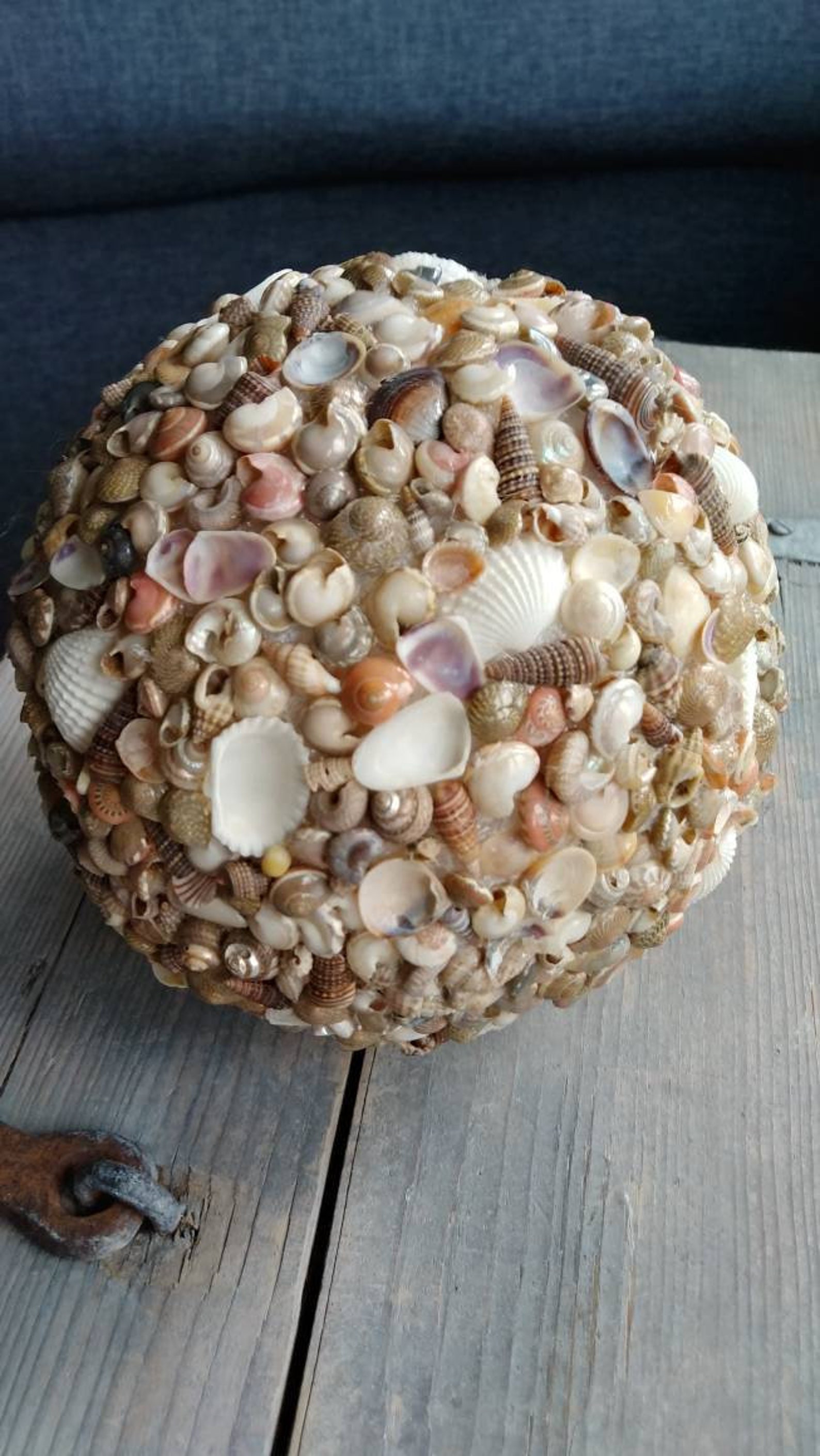 Nautical Decorshell Balldecorative Ballseashell Ballbeach - Etsy