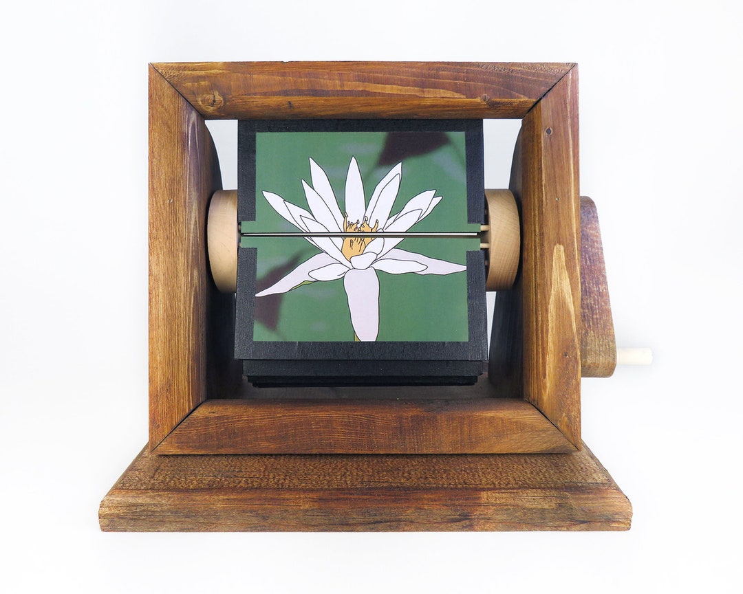 FLOWER Flipbook Framed, Wood, White, Purple, Orange, Pink - Etsy