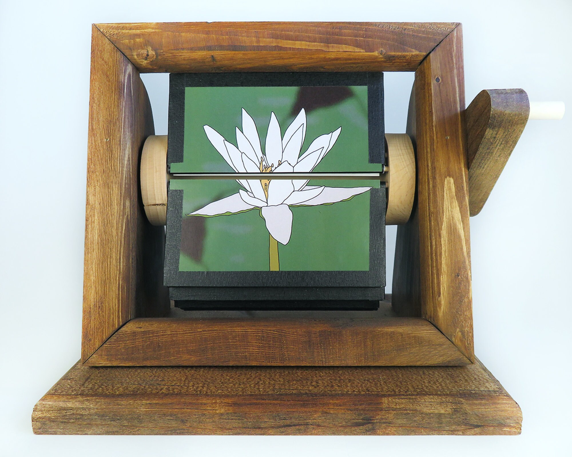 FLOWER Flipbook Framed Wood White Purple Orange Pink | Etsy