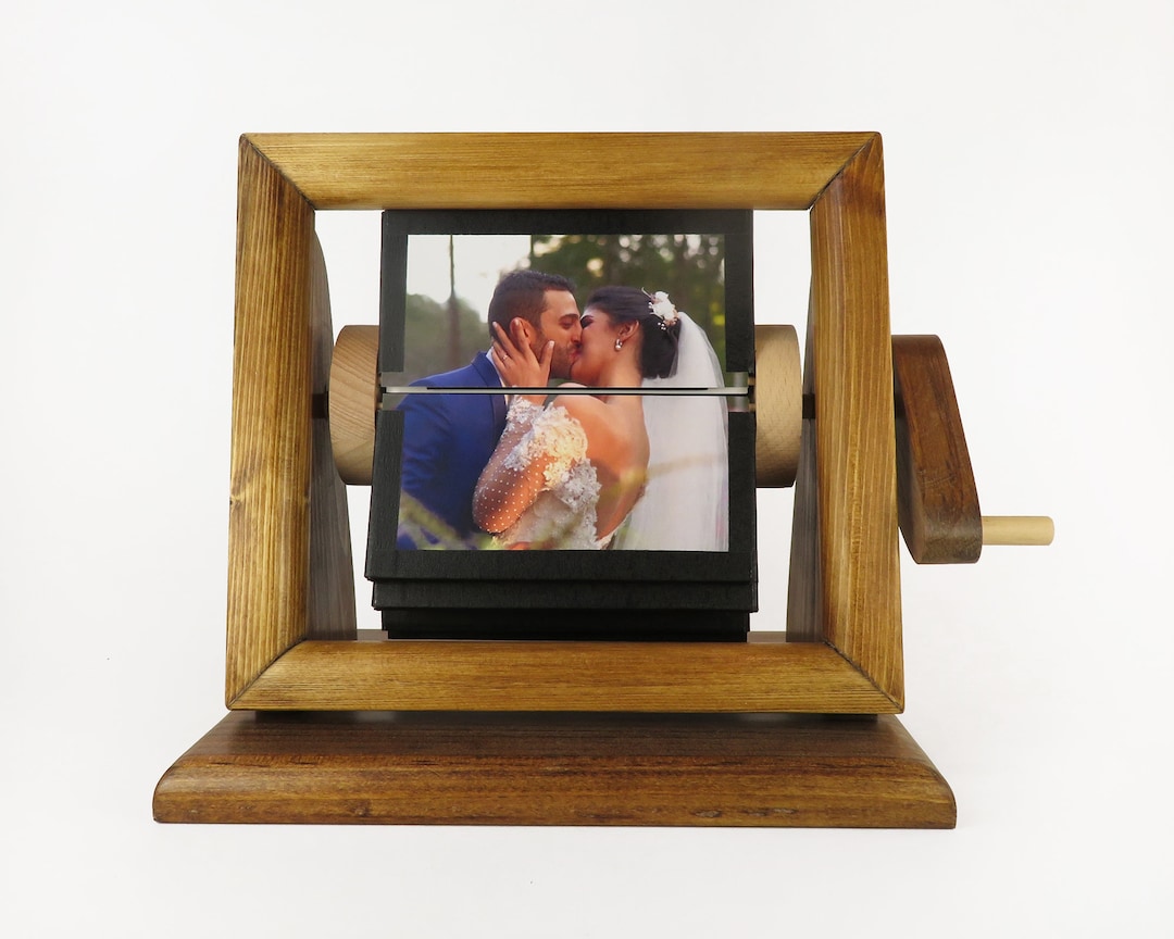 CUSTOM WOOD FLIPBOOK Wooden Wedding Flip Book Frame, Wedding Gift ...
