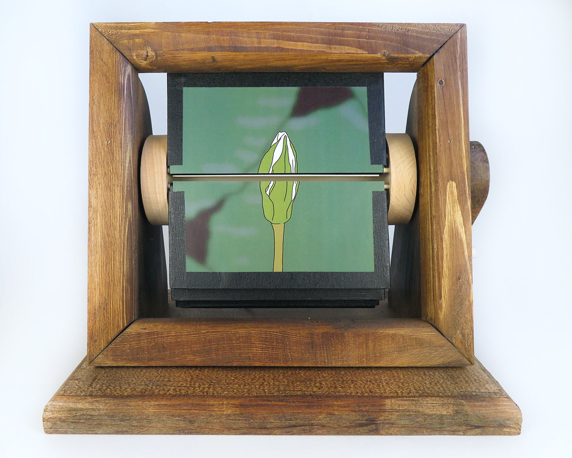 FLOWER Flipbook Framed Wood White Purple Orange Pink | Etsy