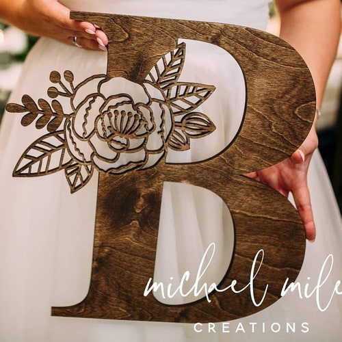 CLEAR Wedding Guest Book Monogram Letter Sign 22 - Etsy
