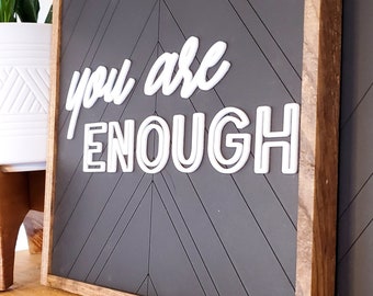 You Are Enough Sign - Etsy