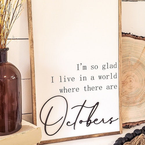 October Sign Fall Sign Fall Wall Decor Signs for Fall - Etsy