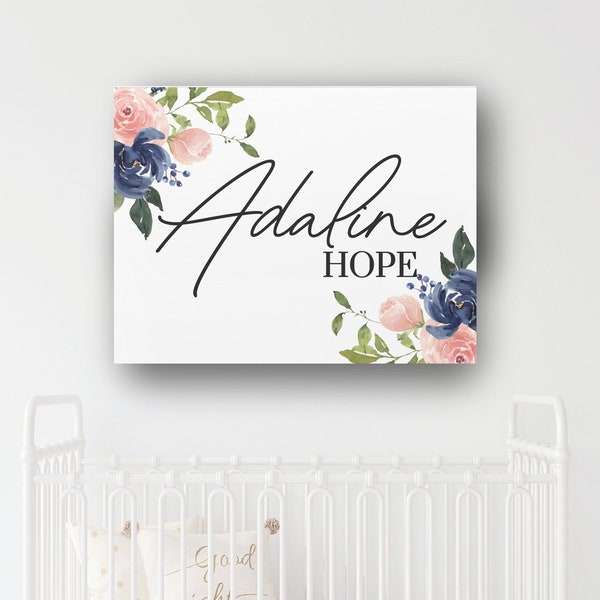 Baby Name Canvas - Etsy