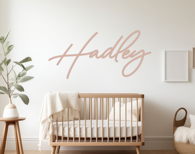 Custom Wood Baby Name Sign Letter Wall Art Kids Room Art Wall Art for ...