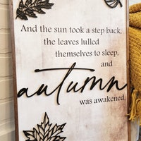 Handmade Fall Wood Sign: Raised Letter Autumn Decor - Etsy