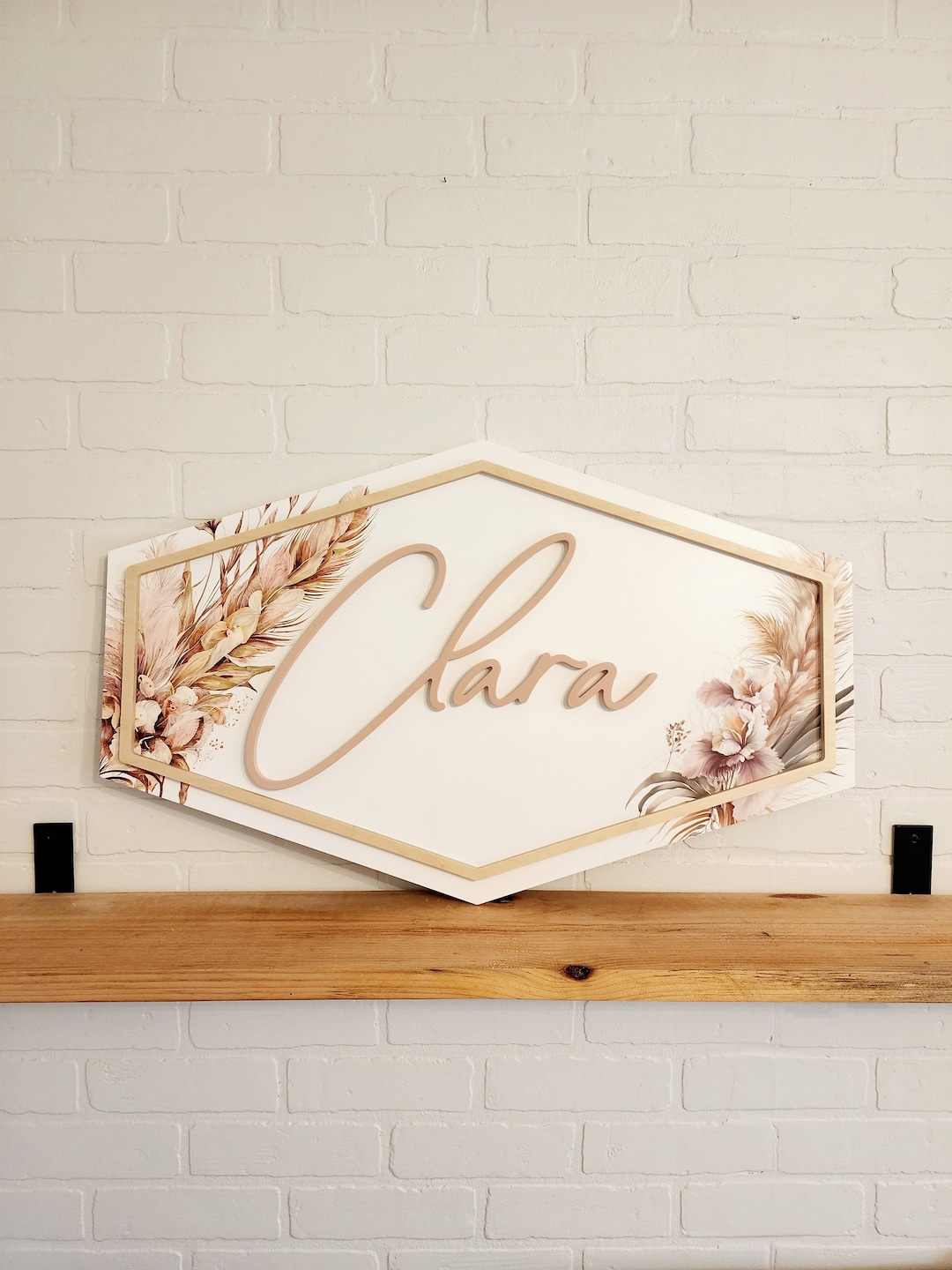 Boho Name Sign, Nursery Name Sign, Wooden Name Sign, Baby Shower Gift ...