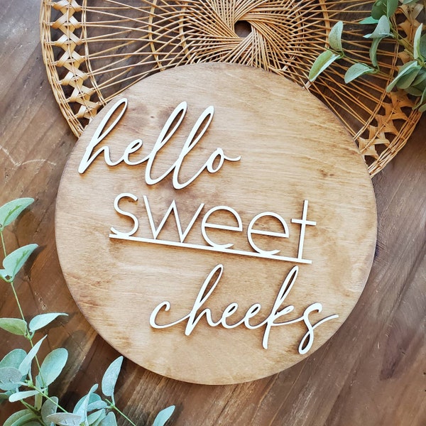 Hello Sweet Cheeks Bathroom Sign - Etsy