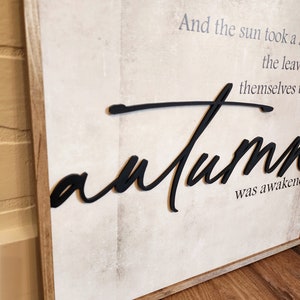 Fall Wood Sign, Fall Mantle Decor, Farmhouse Fall Sign, Minimal Fall ...