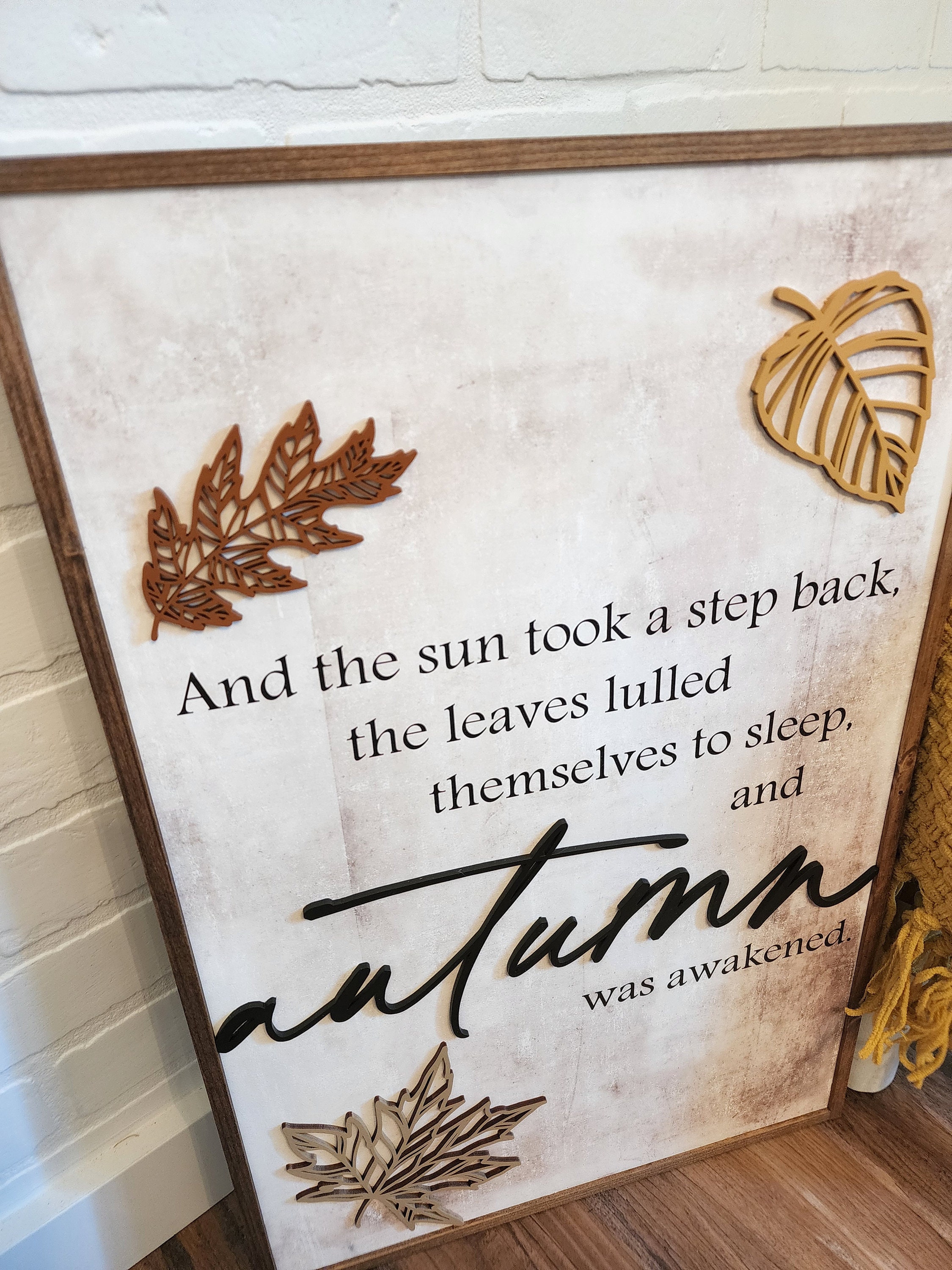 Handmade Fall Wood Sign: Raised Letter Autumn Decor - Etsy