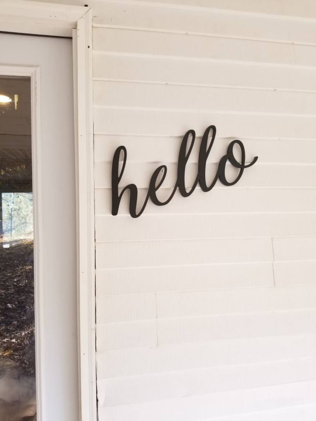Large Wood Hello Sign, Entryway Decor, Housewarming Gift - Etsy
