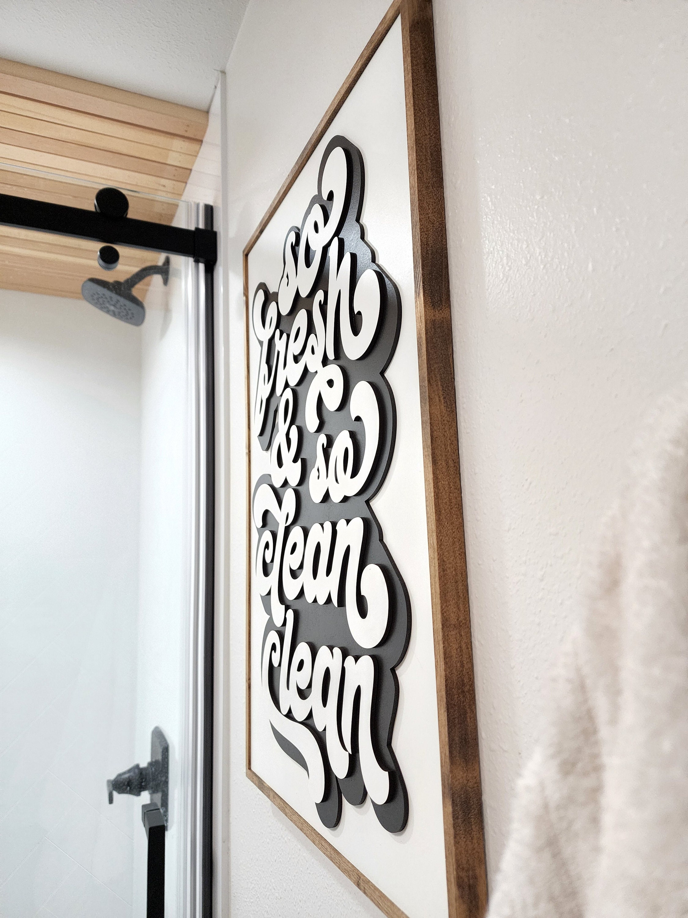 So Fresh and so Clean Clean Sign Bathroom Wall Decor Funny - Etsy