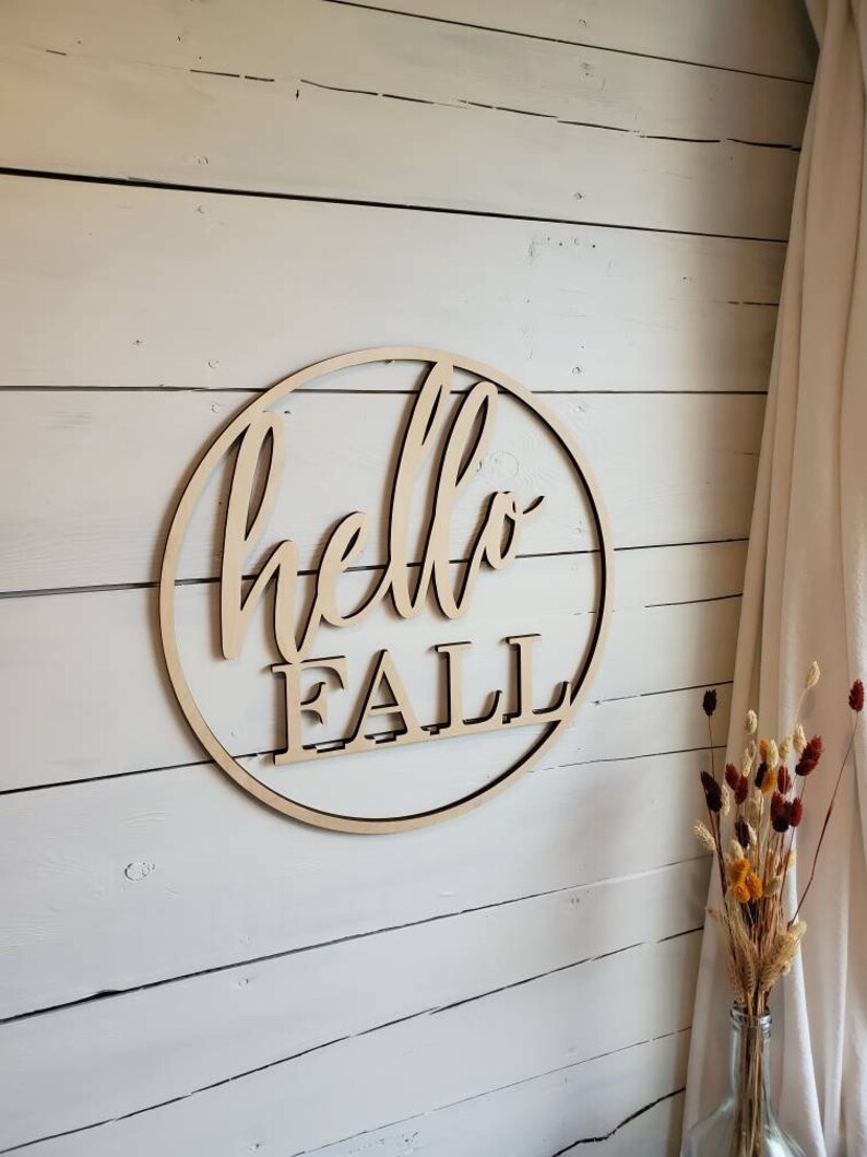 Hello Fall Wood Sign Fall Mantle Decor Wood Signs for Fall - Etsy
