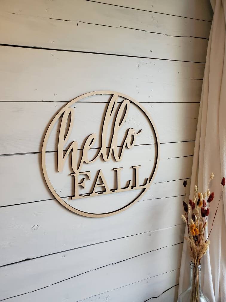 Hello Fall Wood Sign Fall Mantle Decor Wood Signs for Fall - Etsy
