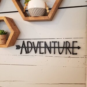 Adventure Sign Arrow Wall Decor Adventure Word Cutout - Etsy