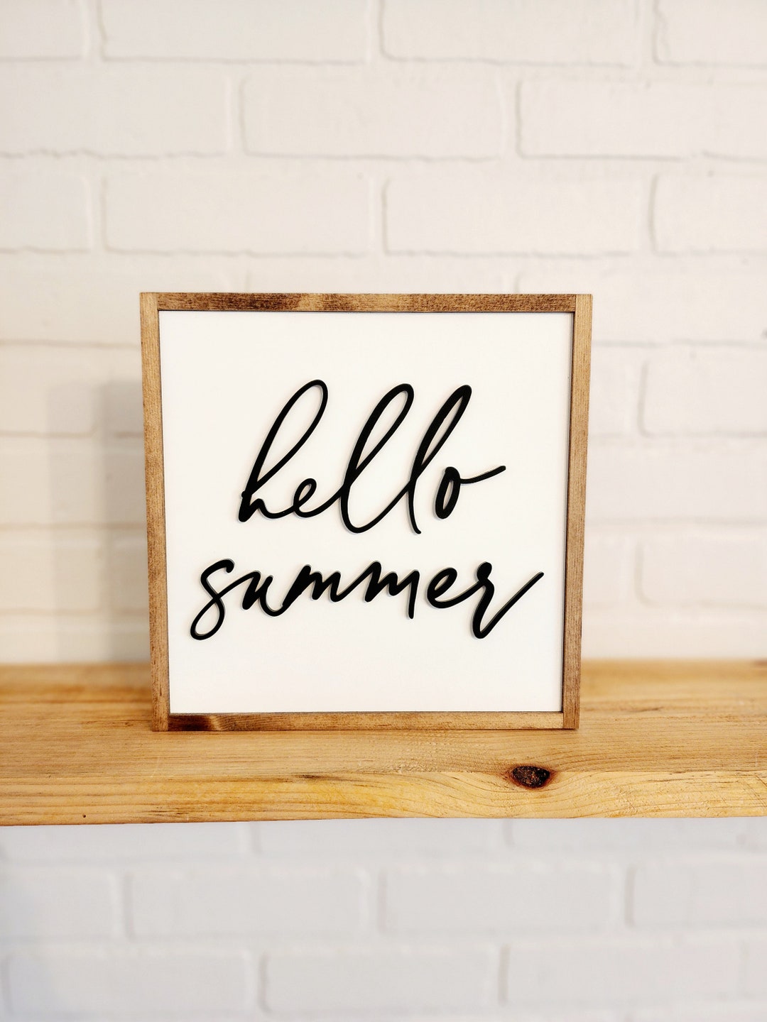Hello Summer Wood Sign, Summer Decor, Wooden Signs, Farmhouse Sign ...
