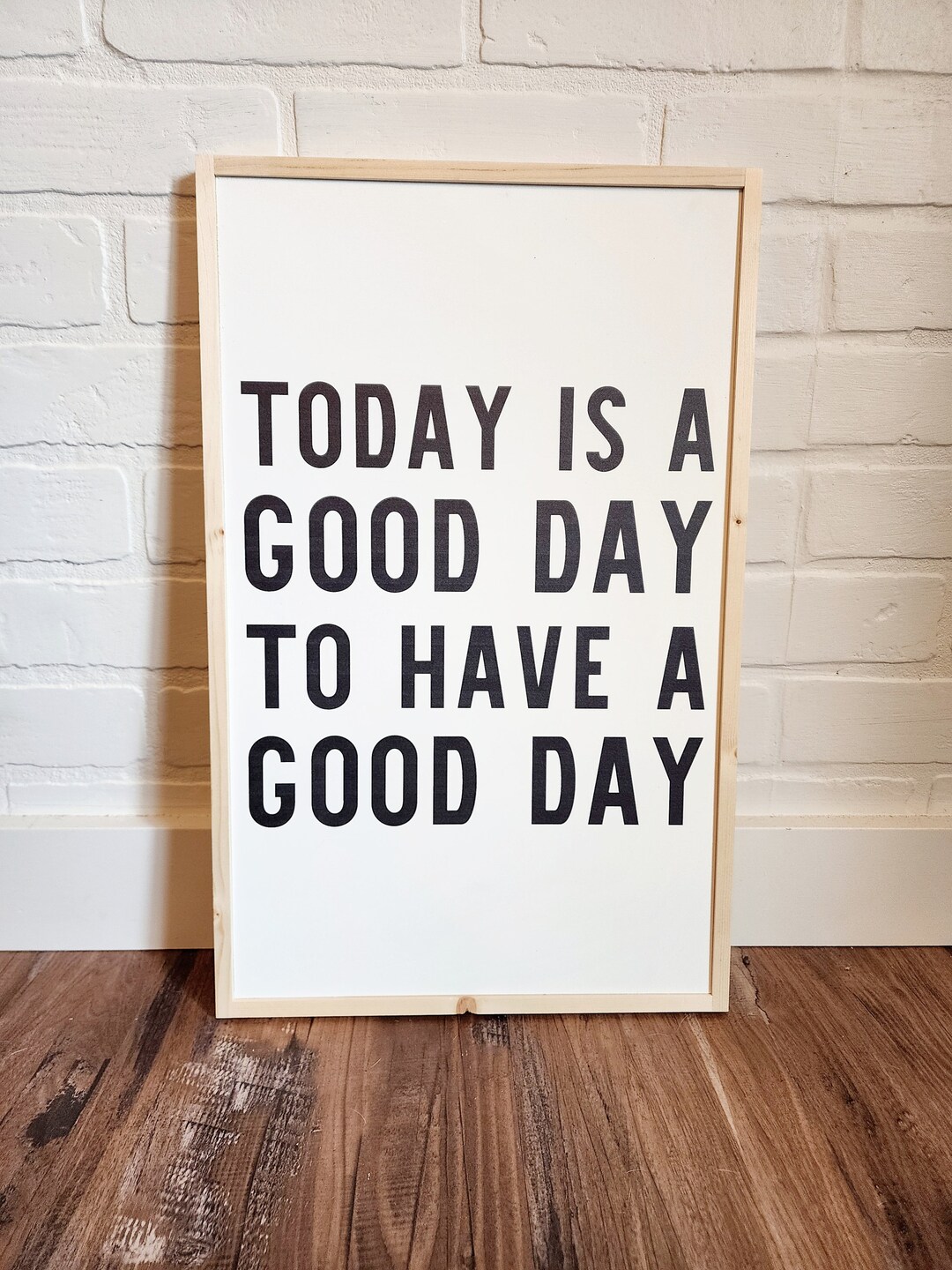 Today is A Good Day, Inspirational Wall Art, Framed Wood Sign ...