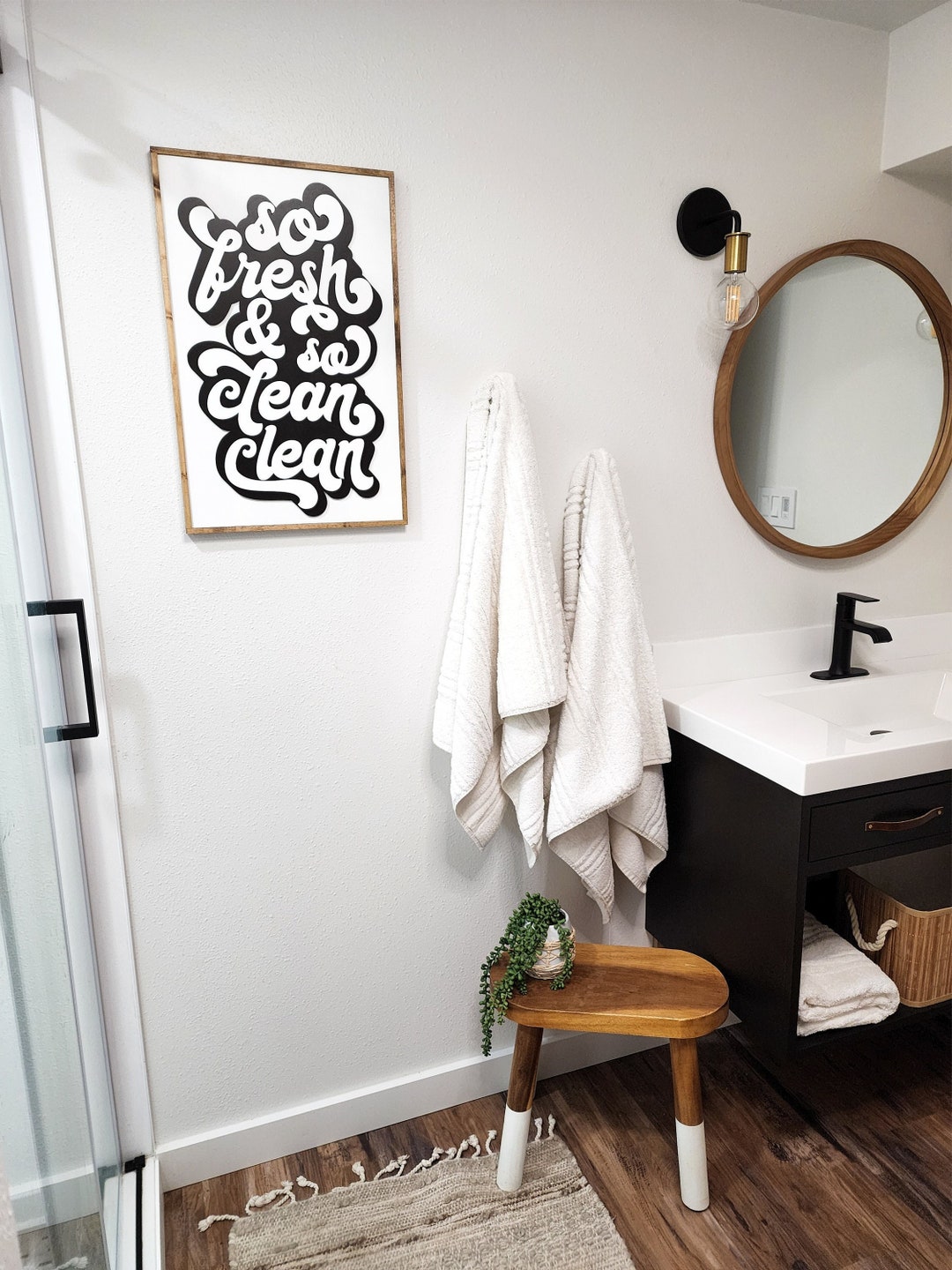 So Fresh and so Clean Clean Sign, Bathroom Wall Decor, Funny Bathroom ...