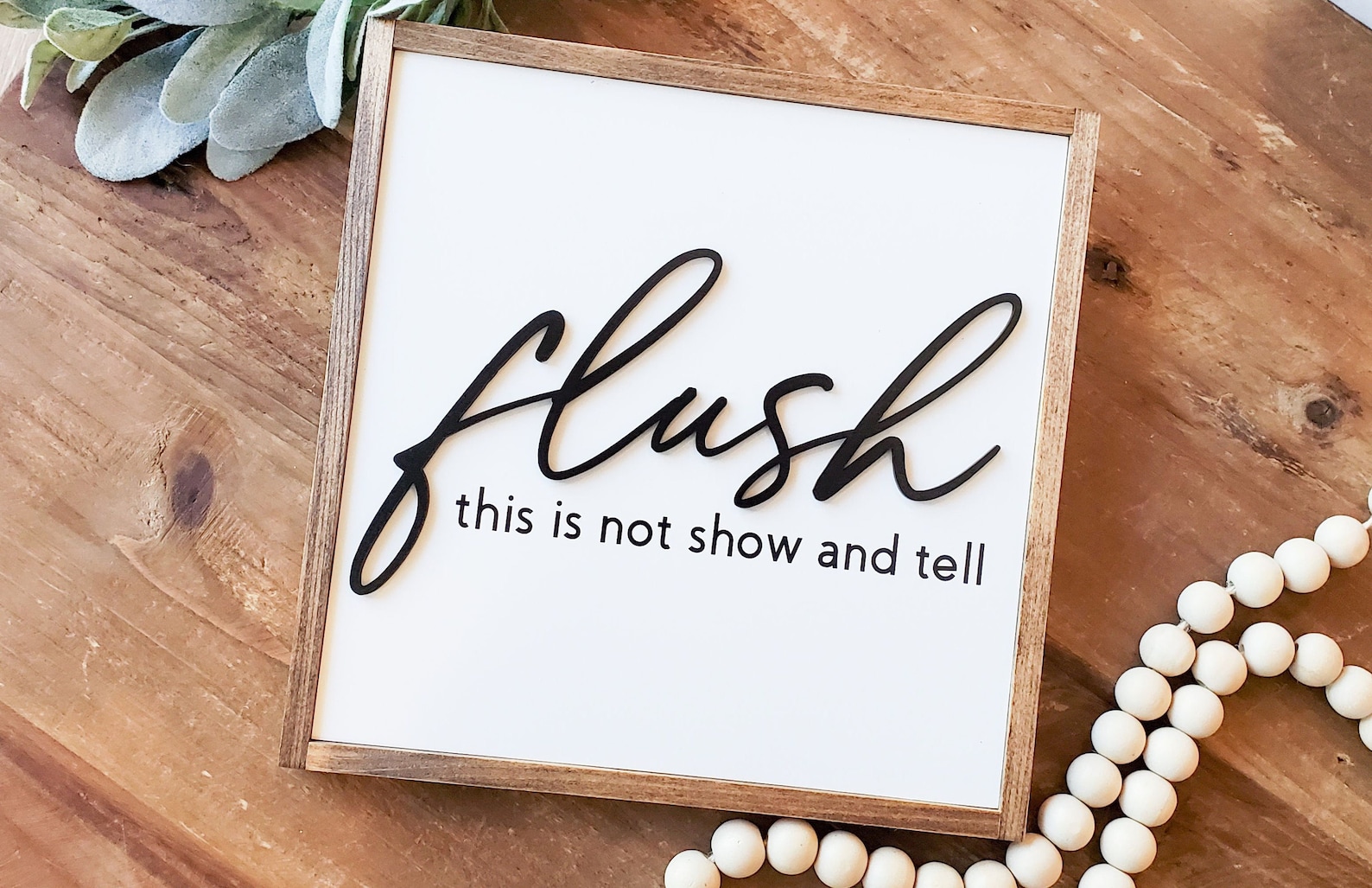 Funny Bathroom Sign Bathroom Wall Decor Framed Wood Sign - Etsy