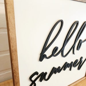 Hello Summer Wood Sign, Summer Decor, Wooden Signs, Farmhouse Sign ...