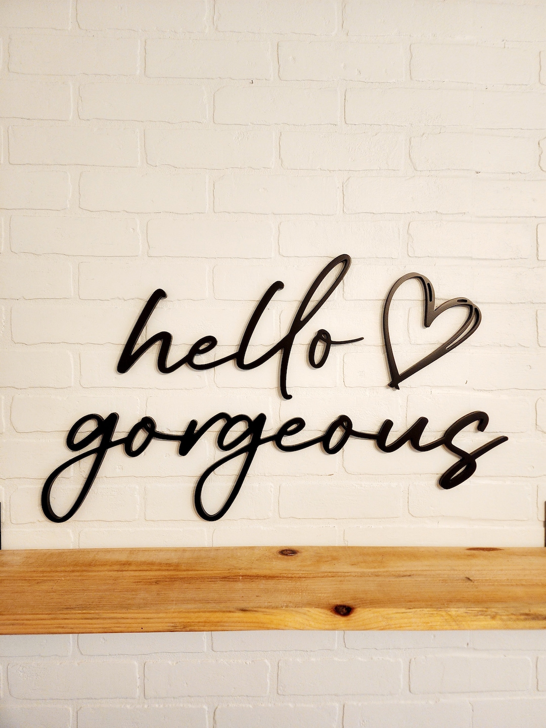 Hello Gorgeous Sign, Salon Decor, Teen Girls Room Decor, Bathroom Sign ...
